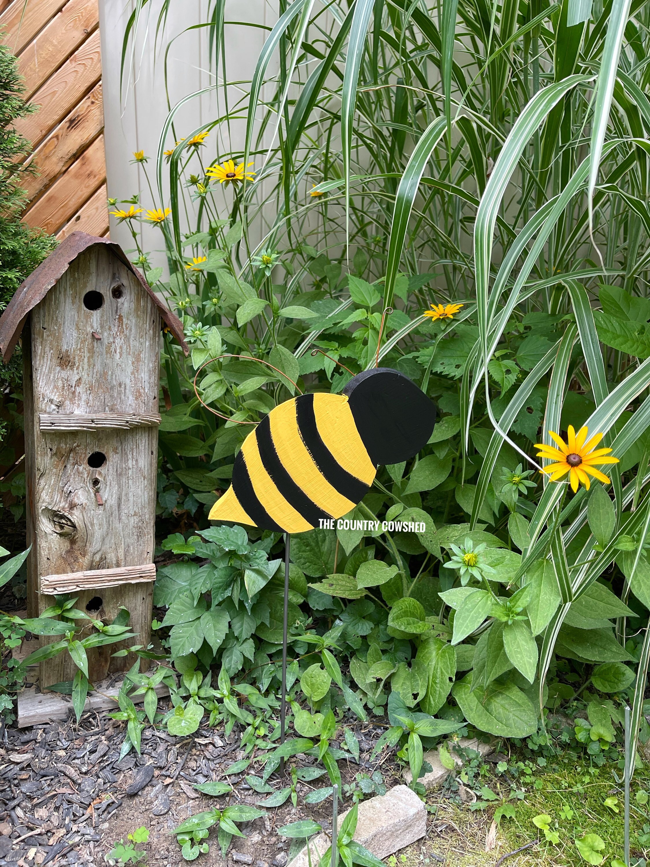 Bee Yard Stakes Spring Yard Stakes Wood Stakes Spring - Etsy