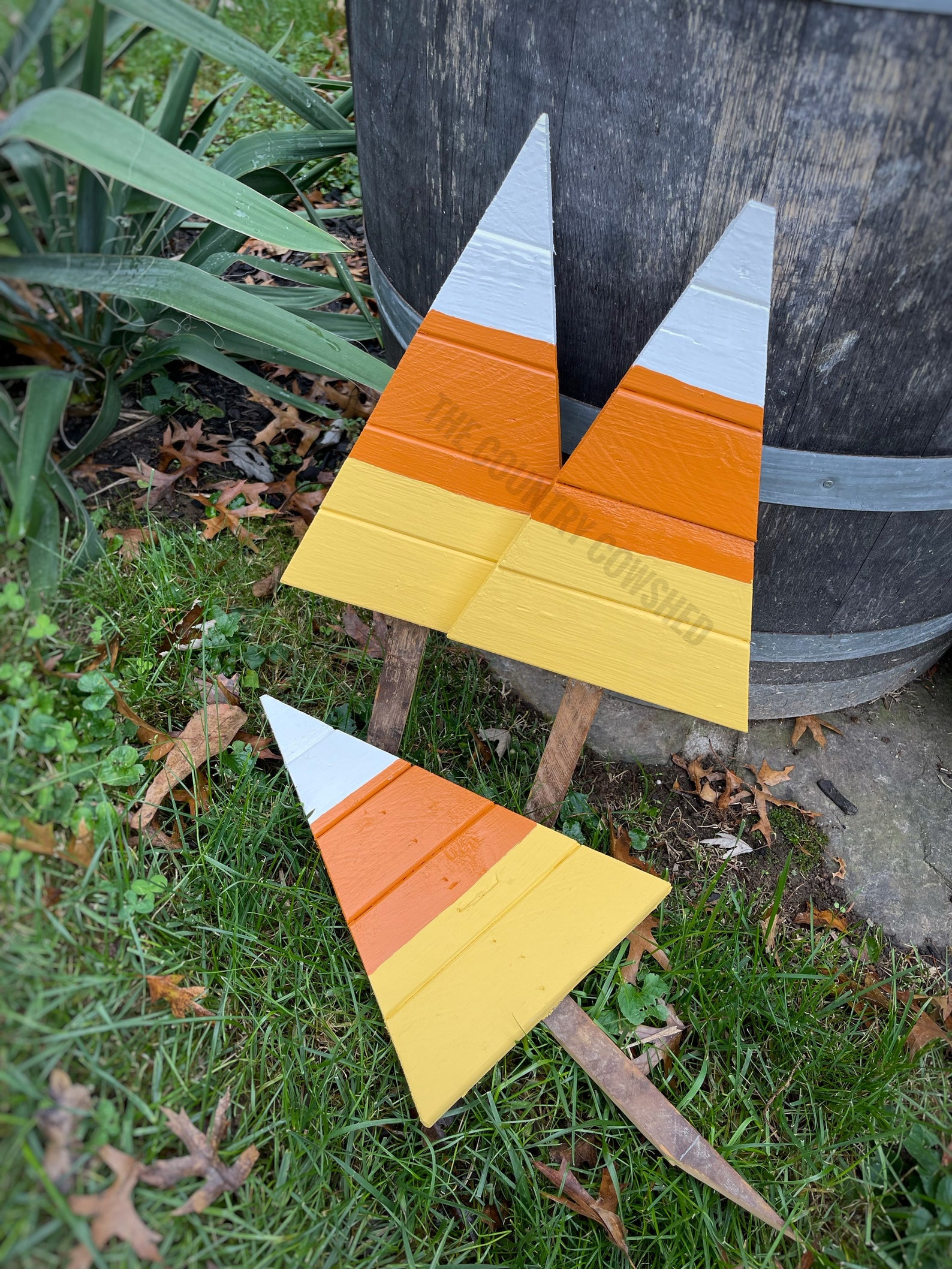 Candy Corn Yard Stakes Set of 3 Large Candy Corn Garden - Etsy