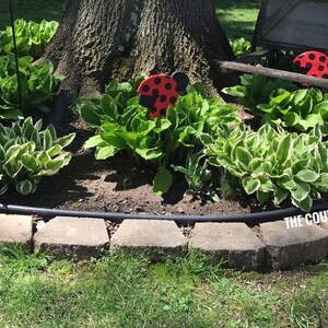 Ladybug Yard Stakes, Spring Yard Stakes, Wood Stakes, Spring Outdoor ...