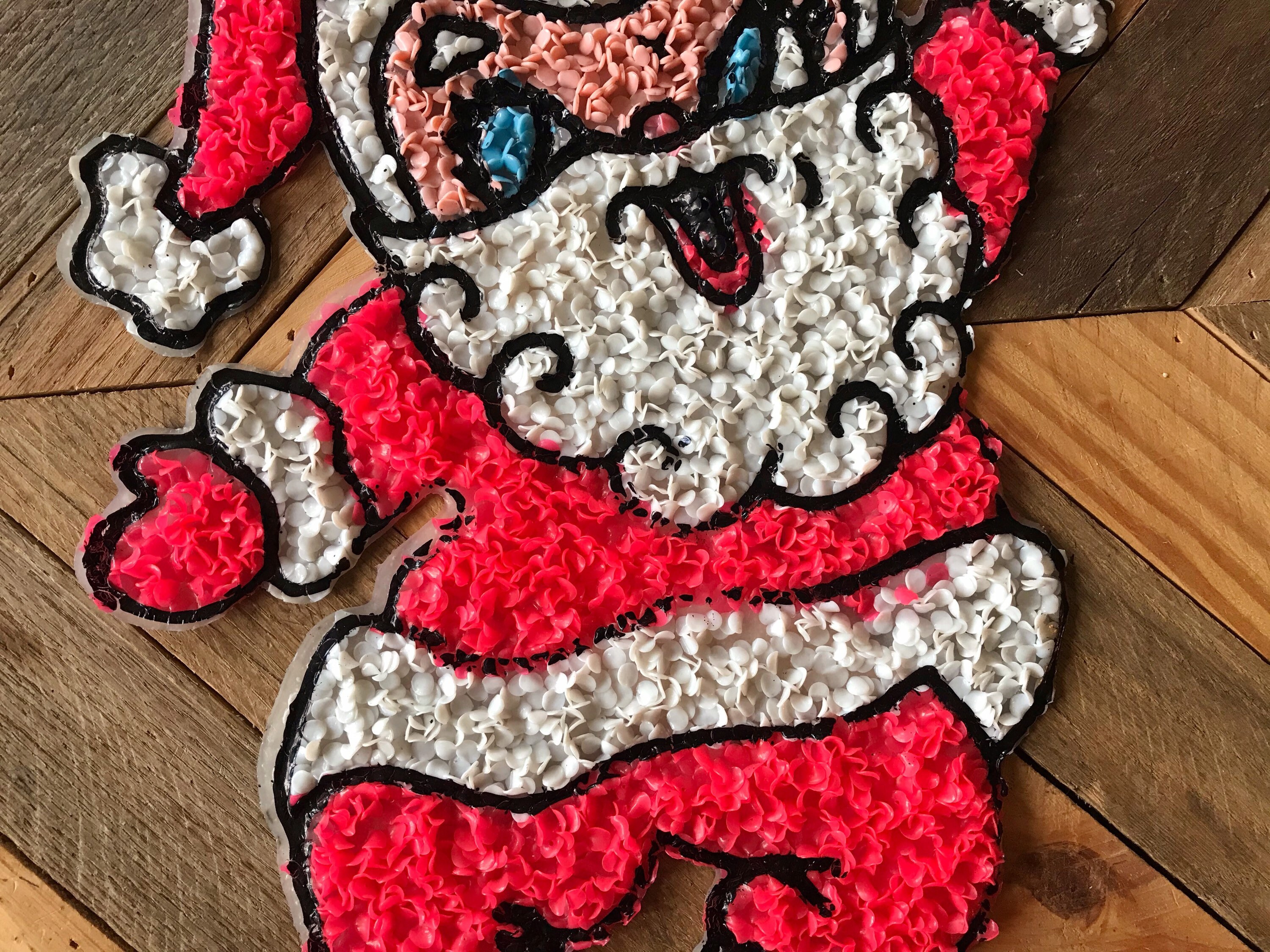 Small Vintage Santa Popcorn, Vintage Door Decorations, Popcorn Santa ...