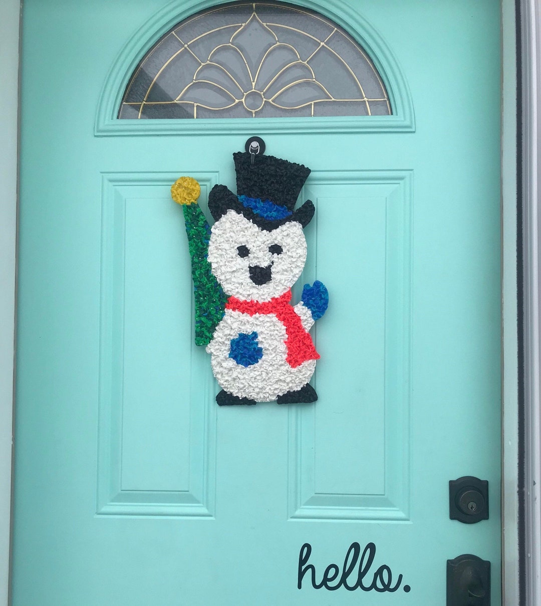Snowman Popcorn, Vintage Melted Plastic Popcorn, Vintage Door ...