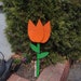 Tulip Yard Stakes, Spring Yard Stakes, Wood Stakes, Spring Outdoor ...