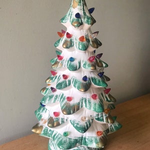 Vintage Ceramic Christmas Tree, Musical Ceramic Tree, Old Ceramic ...