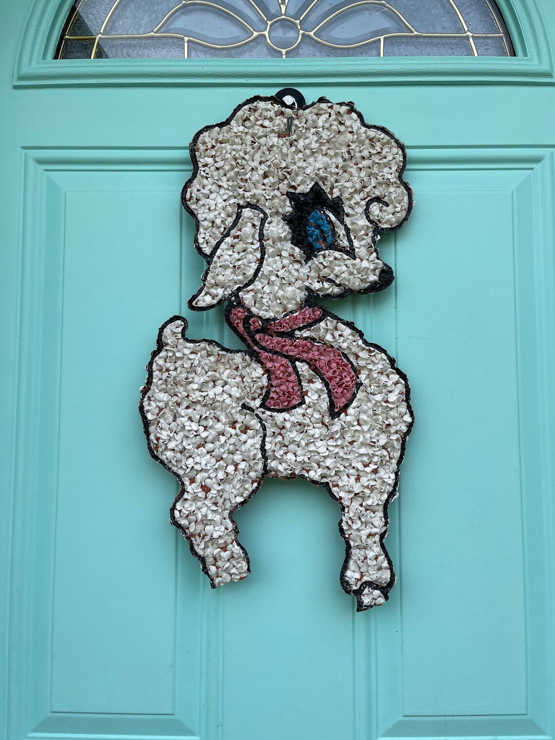 Lamb Popcorn Decoration, Popcorn Lamb, Vintage Door Decorations, Melted ...