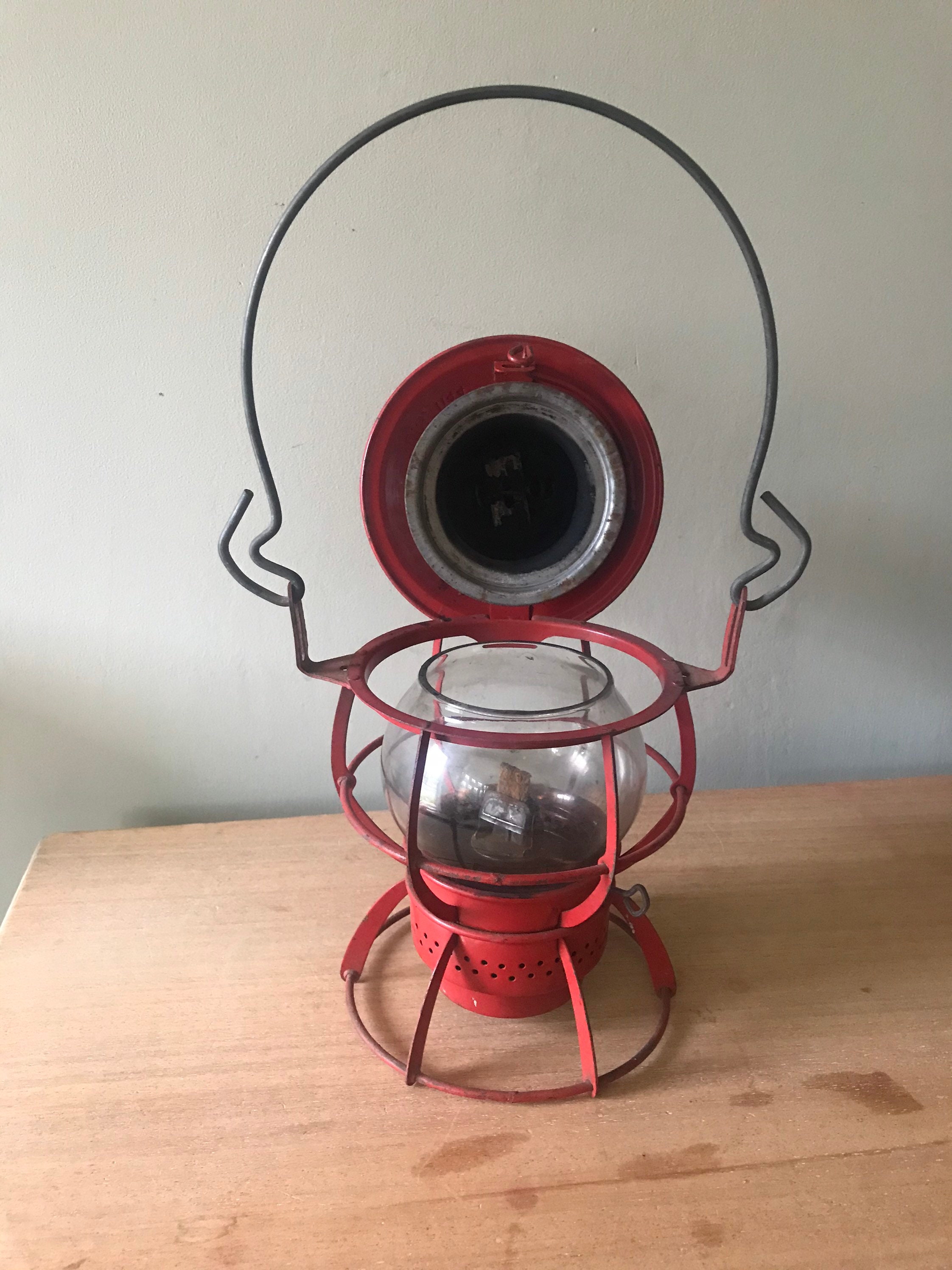 Antique Lantern Dressel Railroad Lantern Red Metal Train - Etsy