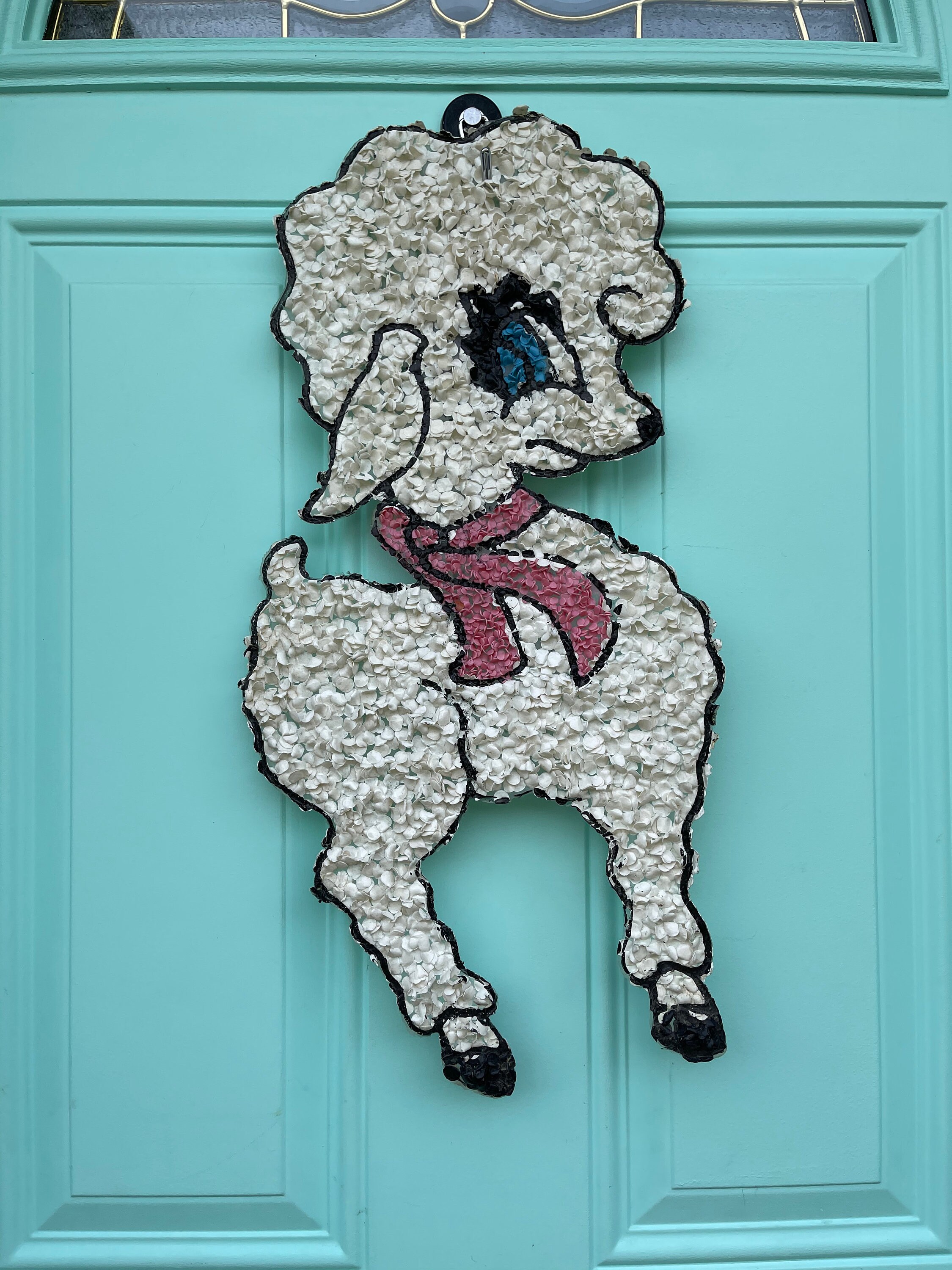 Lamb Popcorn Decoration, Popcorn Lamb, Vintage Door Decorations, Melted ...