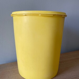 Vintage Tupperware Canister, Yellow Tupperware, Large Yellow Stacking ...