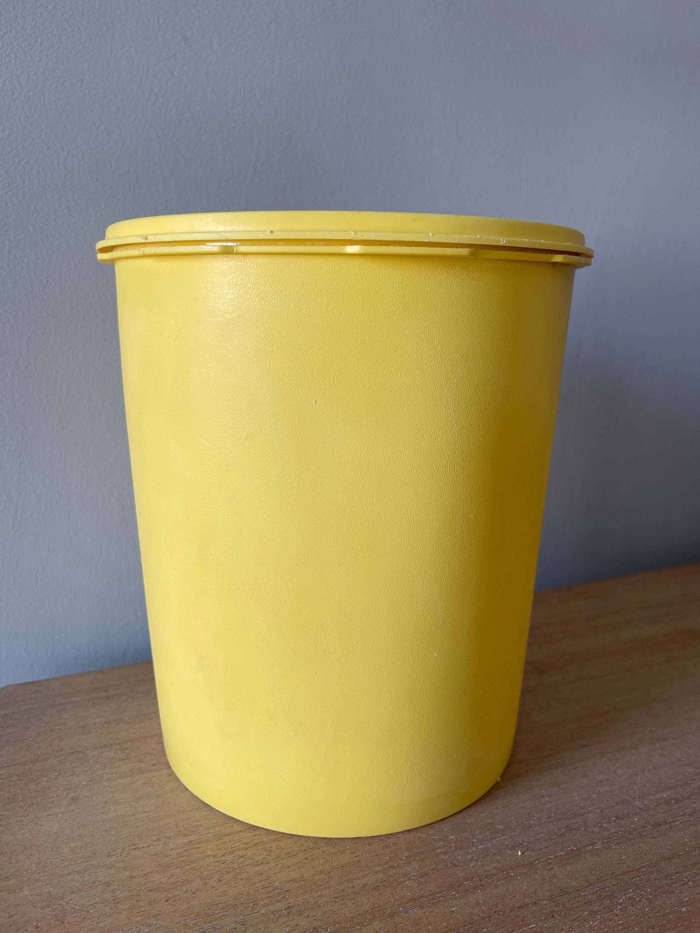 Vintage Tupperware Canister, Yellow Tupperware, Large Yellow Stacking ...