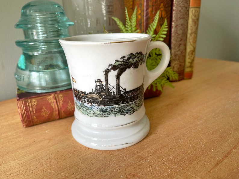 Vintage Shaving Mug Vintage Mustache Mug Nautical Shaving - Etsy