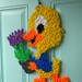 Duck Popcorn With Flowers, Popcorn Duck, Vintage Door Decorations ...
