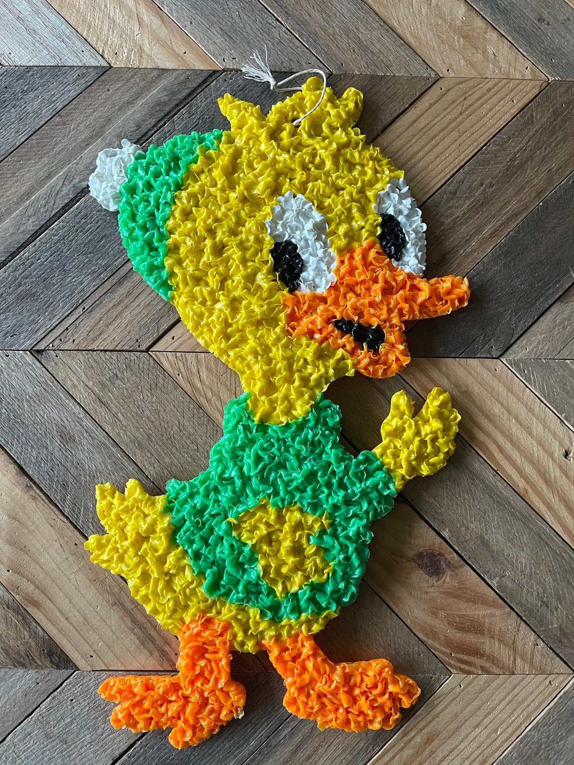 Popcorn Duck With Green Shirt, Vintage Door Decorations, Popcorn Duck ...