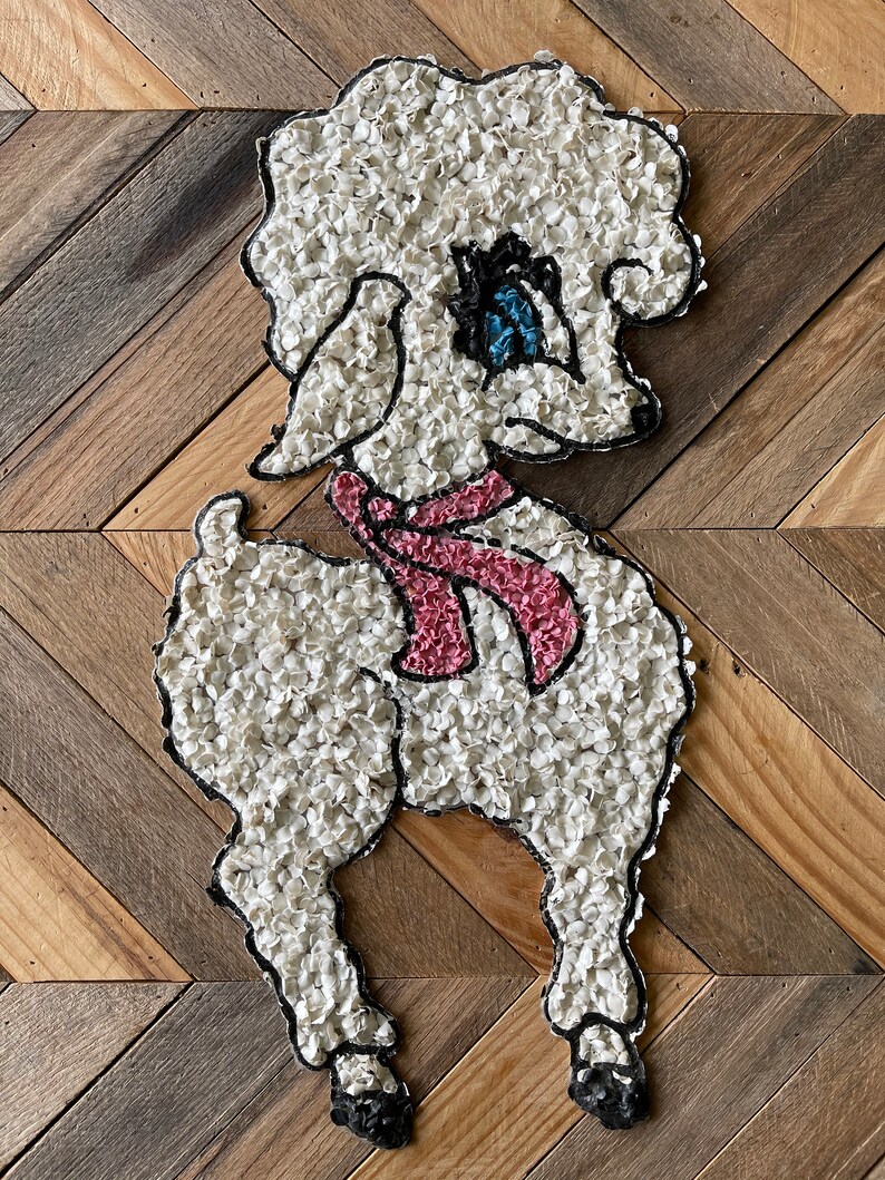 Lamb Popcorn Decoration, Popcorn Lamb, Vintage Door Decorations, Melted ...