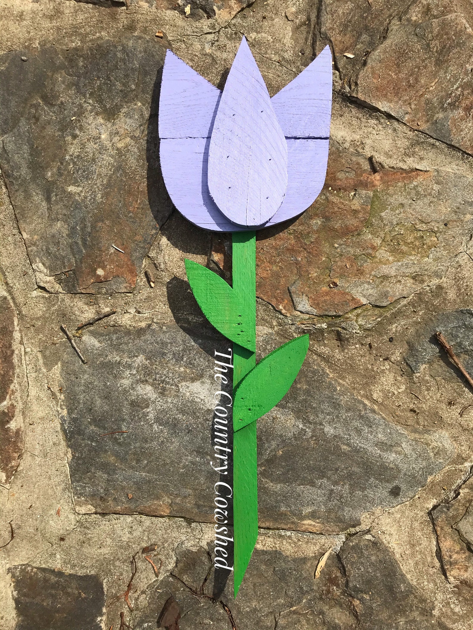 Tulip Yard Stakes Spring Yard Stakes Wood Stakes Spring - Etsy