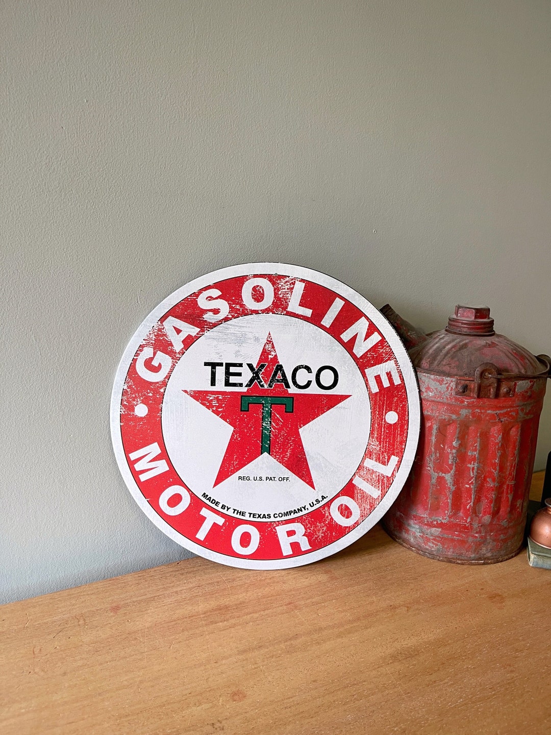 Vintage Inspired Metal Sign, Gas Sign, Industrial Sign, Texaco Gas Sign ...
