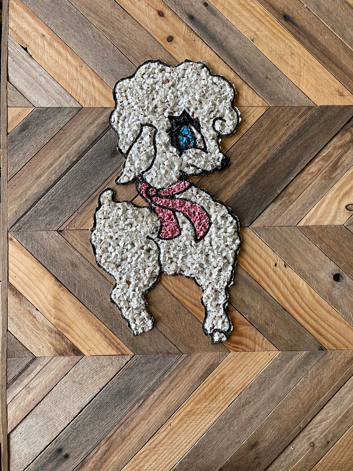 Lamb Popcorn Decoration, Popcorn Lamb, Vintage Door Decorations, Melted ...