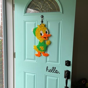 Popcorn Duck With Green Shirt, Vintage Door Decorations, Popcorn Duck ...
