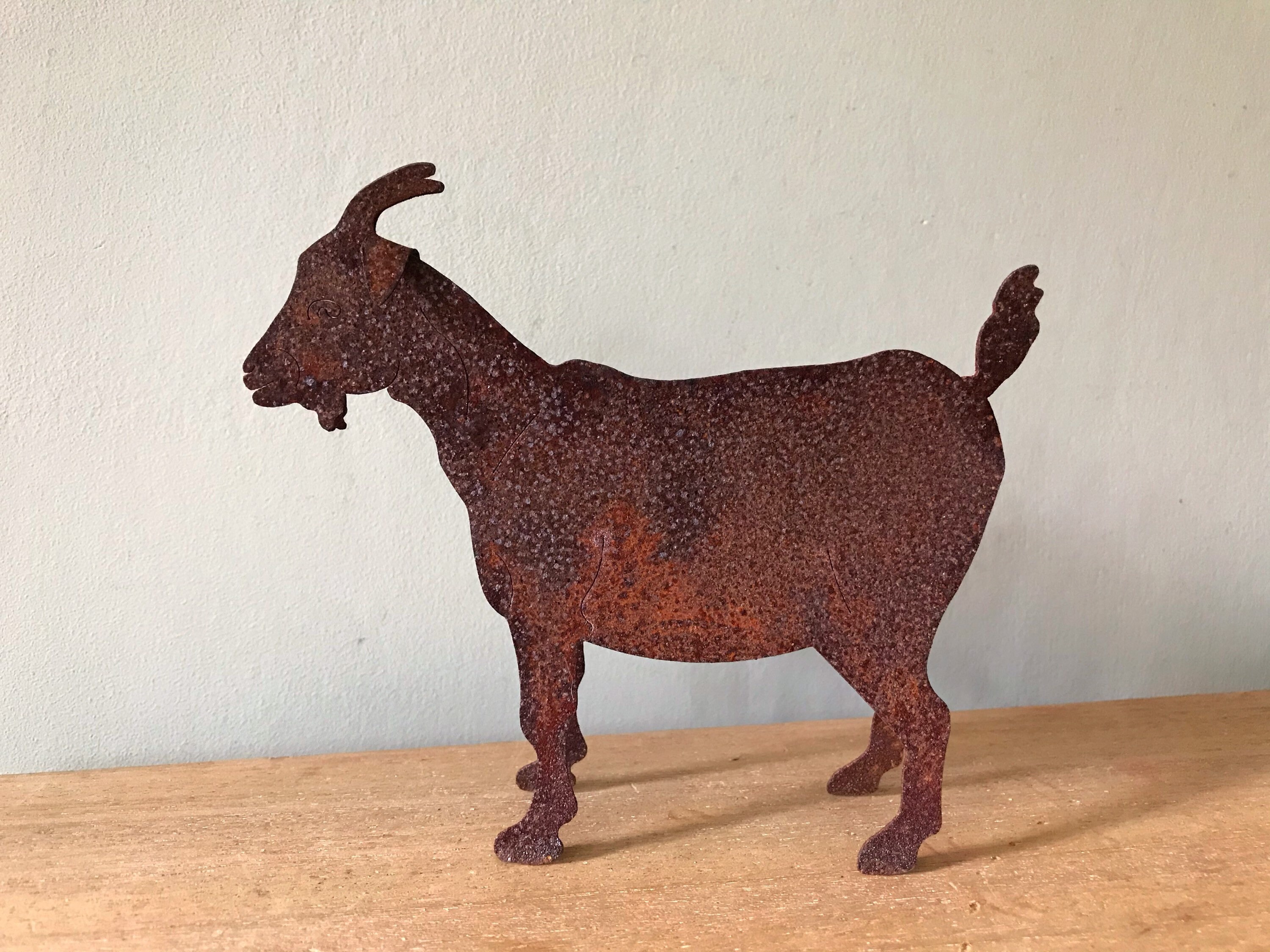 Rusty Goat Goat Decor Medium Rusty Metal Goat Rusty Metal | Etsy