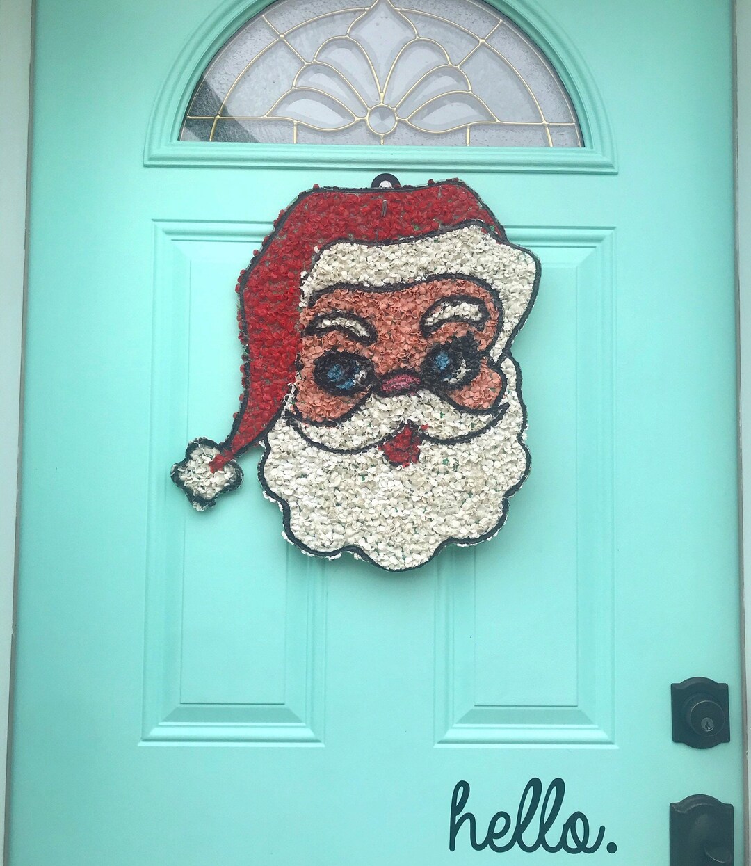 Santa Popcorn Decoration, Vintage Plastic Popcorn, Vintage Door ...