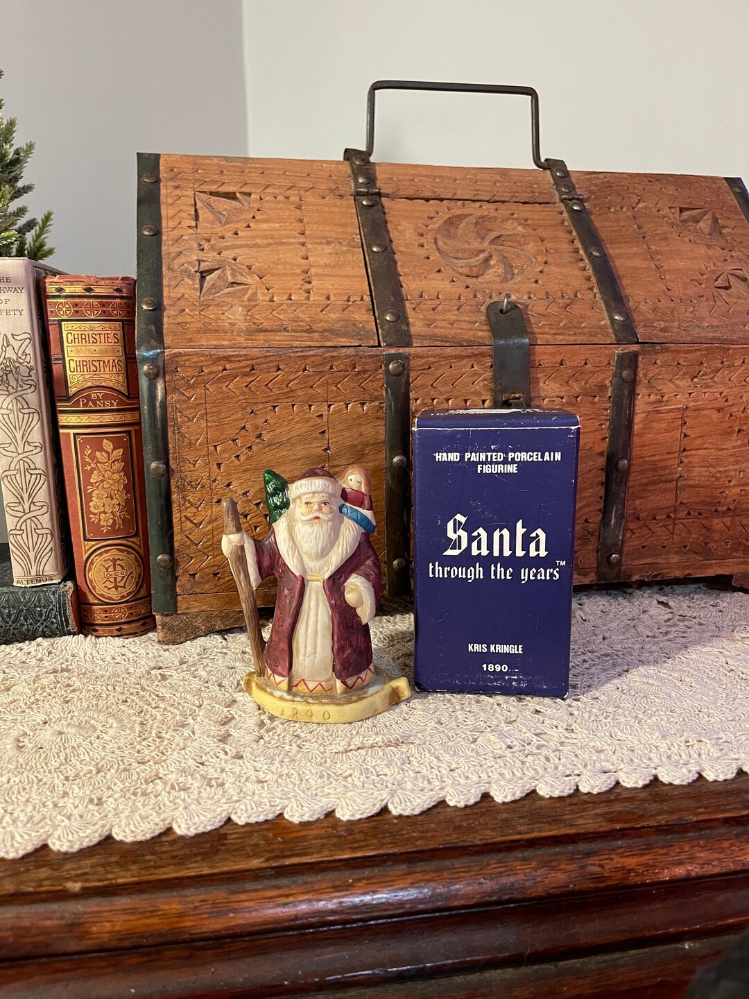 Santa Through the Years, 1890 Kris Kringle Ceramic Figurine, Porcelain ...