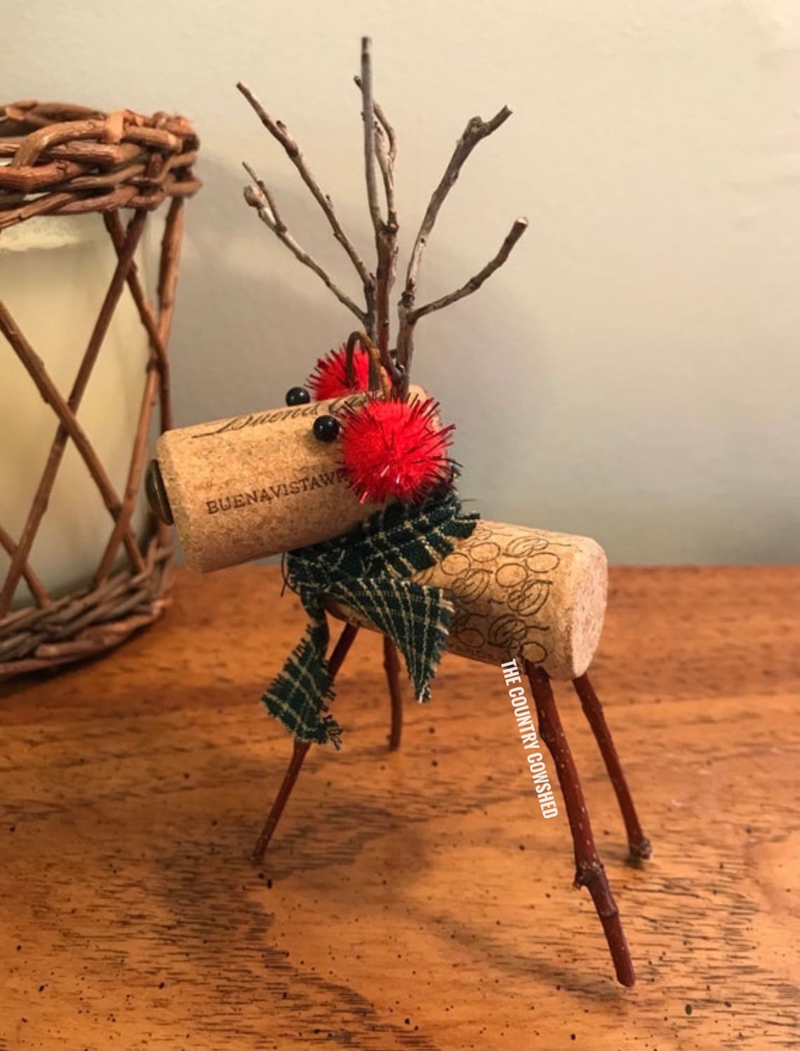 Wine Cork Reindeer Cork Reindeer Wine Cork Decor Christmas | Etsy