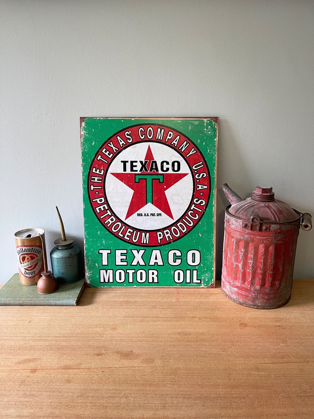 Texaco, Vintage Inspired Metal Sign, Gas Sign, Industrial Sign, Texaco ...