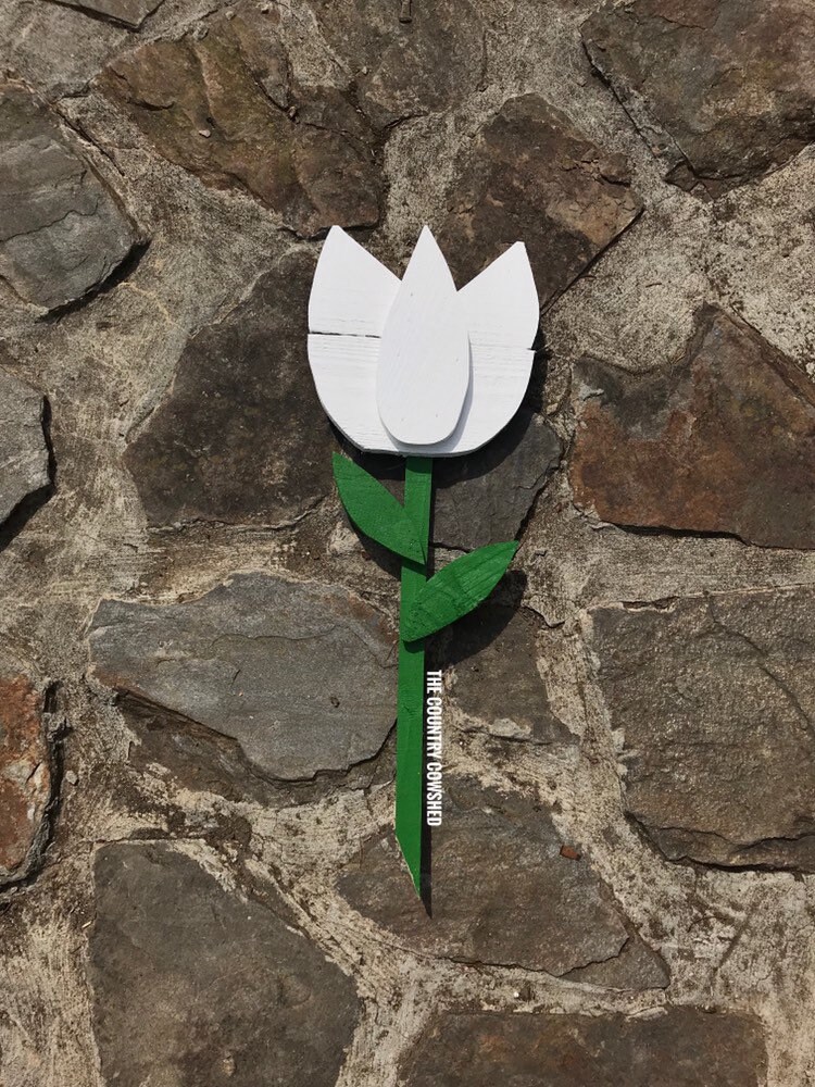 Tulip Yard Stakes Spring Yard Stakes Wood Stakes Spring - Etsy