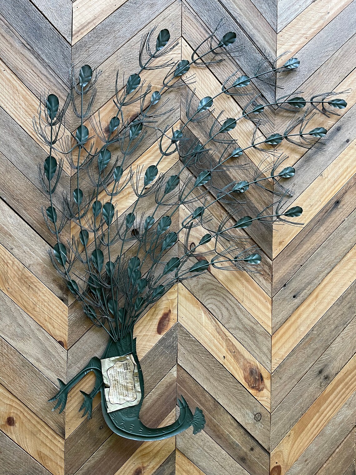 Vintage Metal Peacock Large Metal Peacock Wall Art Unique Etsy