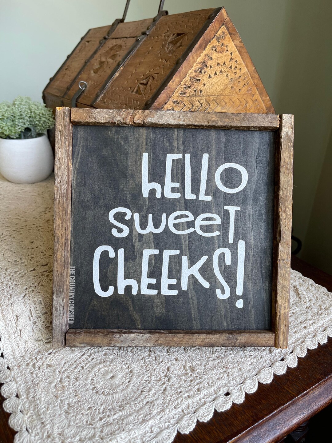 Funny Bathroom Sign, Hello Sweet Cheeks, Laundry Sign, Bathroom Wall ...