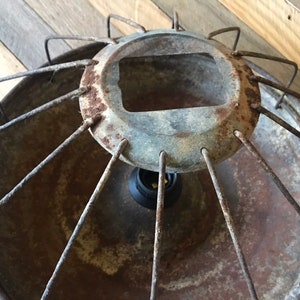 Vintage Chicken Feeder Lamp, Vintage Pendant Light, Re-purposed Lamp ...