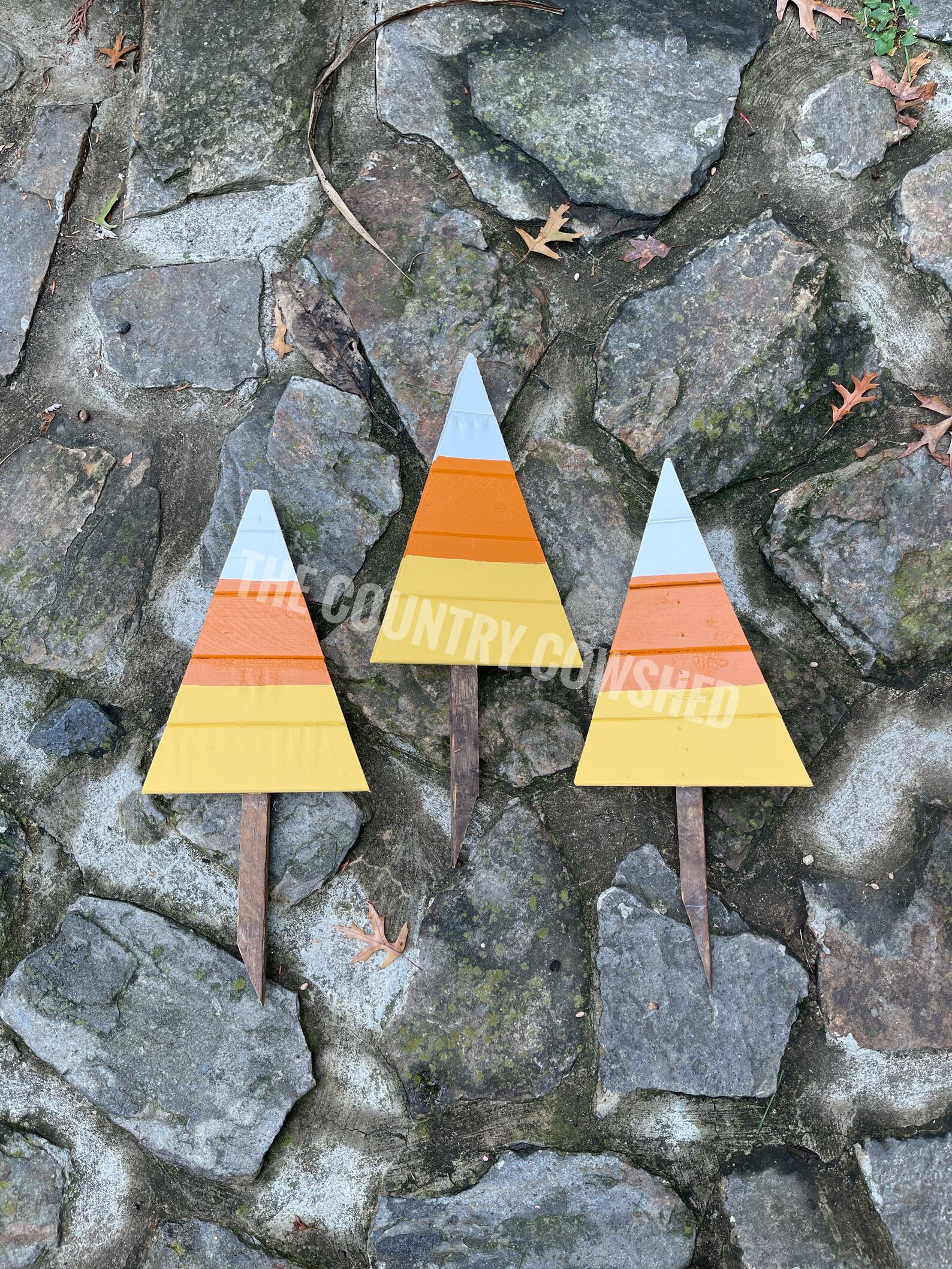 Candy Corn Yard Stakes Set of 3 Large Candy Corn Garden - Etsy