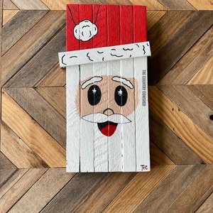 Santa Yard Art, Fall Yard Art, Reversible Christmas Fall Decor, Santa ...