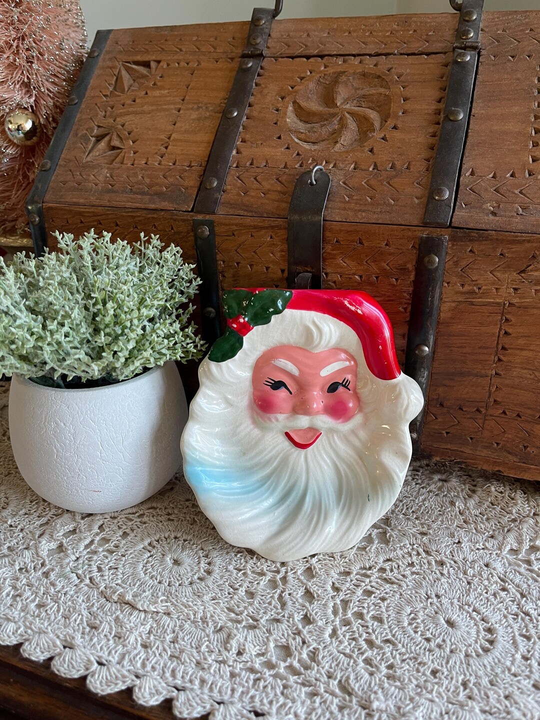 Vintage Santa Soap Dish, Christmas Soap Dish, Vintage Christmas ...
