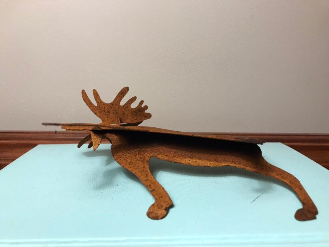 Rusty Moose Moose Decor Small Rusty Metal Moose Moose Lover - Etsy