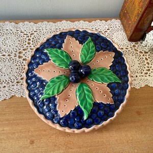 Vintage Blueberry Pie Dish, Vintage Pie Dish With Lid, Southern ...