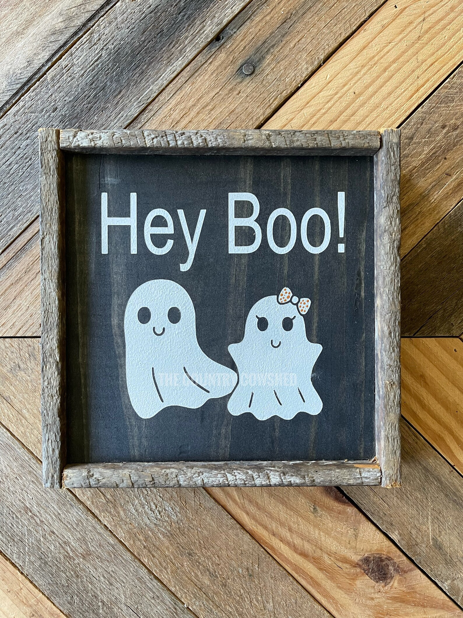 Hey Boo Sign, Halloween Sign, Love Ghost Sign, Hey Boo, Wooden Sign ...