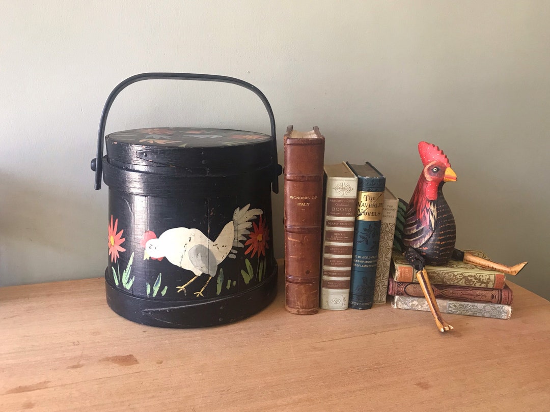 Firkin Bucket, Antique Sugar Bucket, Vintage Firkin Sugar Basket ...