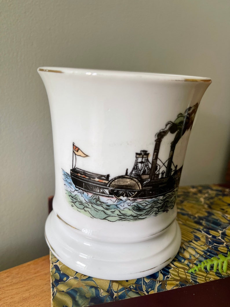Vintage Shaving Mug Vintage Mustache Mug Nautical Shaving - Etsy
