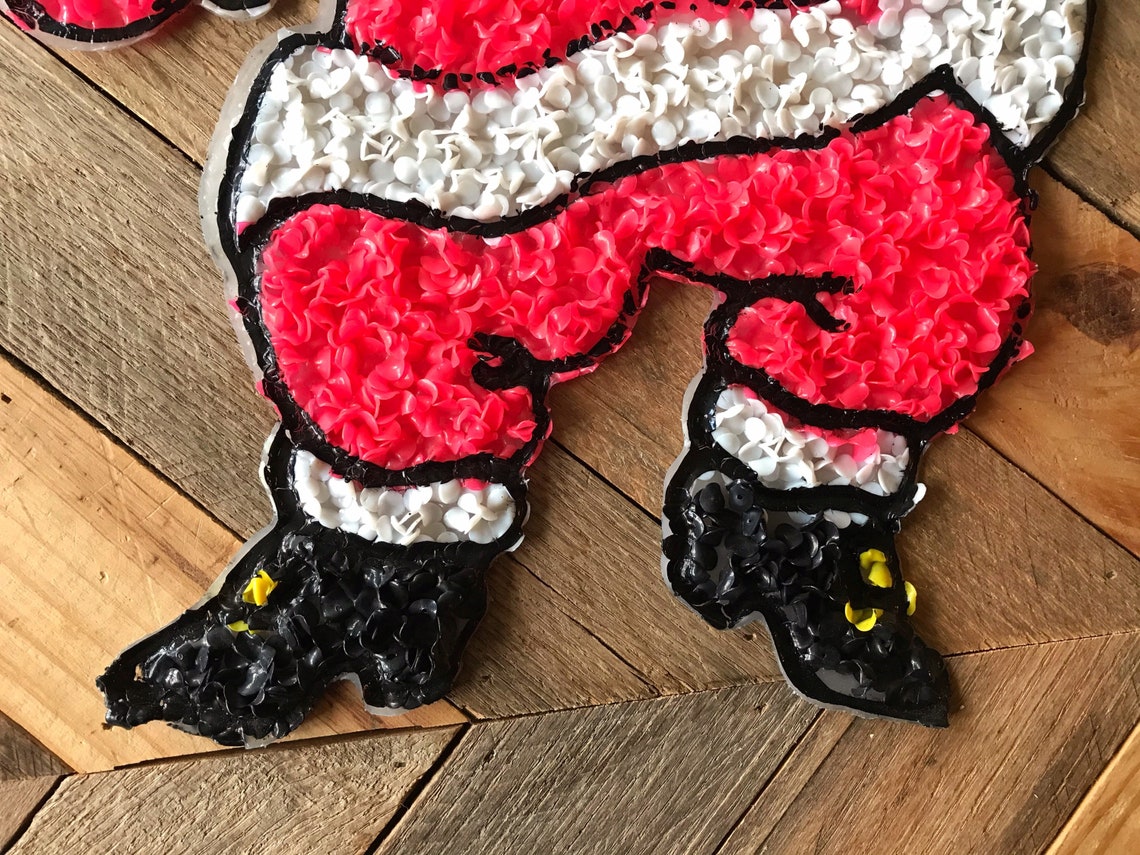 Small Vintage Santa Popcorn, Vintage Door Decorations, Popcorn Santa ...