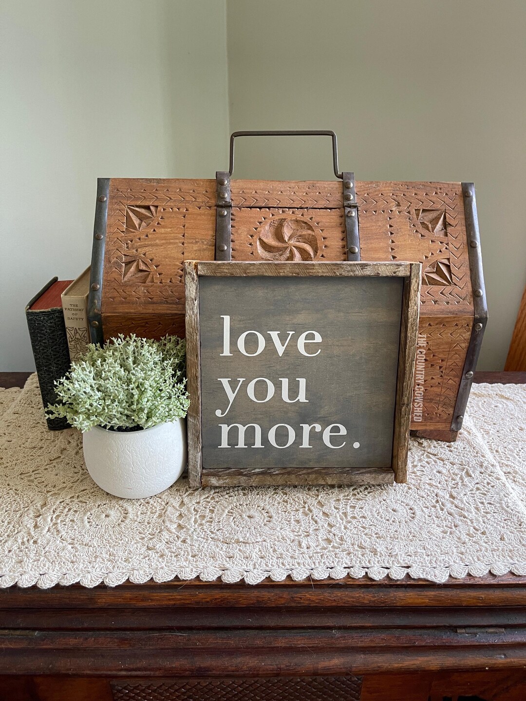 Love You More Sign, Love Sign, Valentines Day Sign, Wall Art, Funny ...