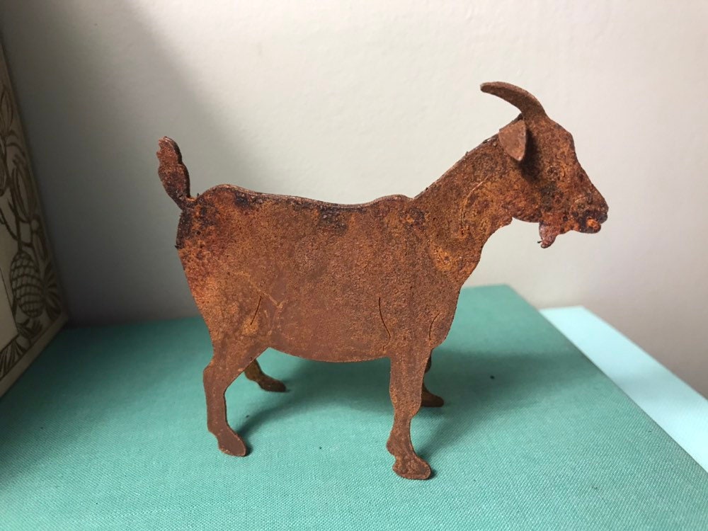 Rusty Goat Goat Decor Small Rusty Metal Goat Goat Lover - Etsy
