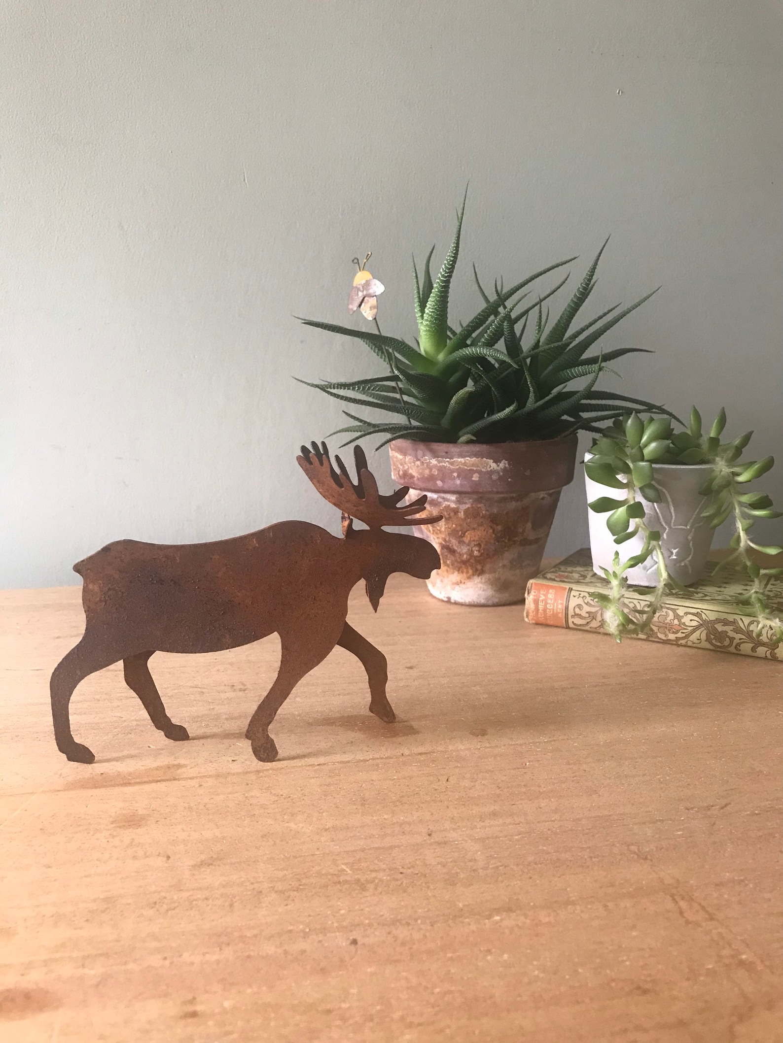 Rusty Moose Moose Decor Small Rusty Metal Moose Moose Lover | Etsy