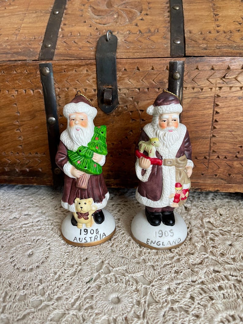 Santa's of the Nations, International Santa Figurines, Set of 6 Santa ...