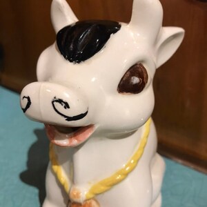 Vintage Bull Pitcher, White Cow Creamer, Ceramic Cow Pitcher, Vintage ...