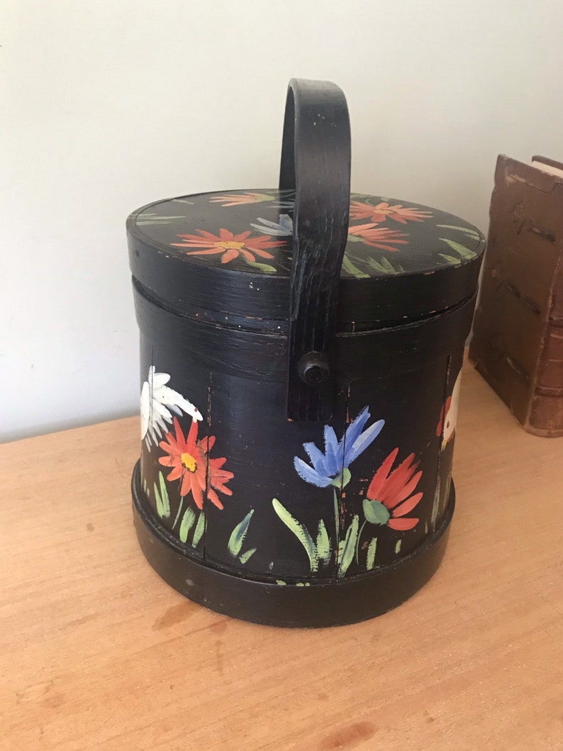 Firkin Bucket, Antique Sugar Bucket, Vintage Firkin Sugar Basket ...
