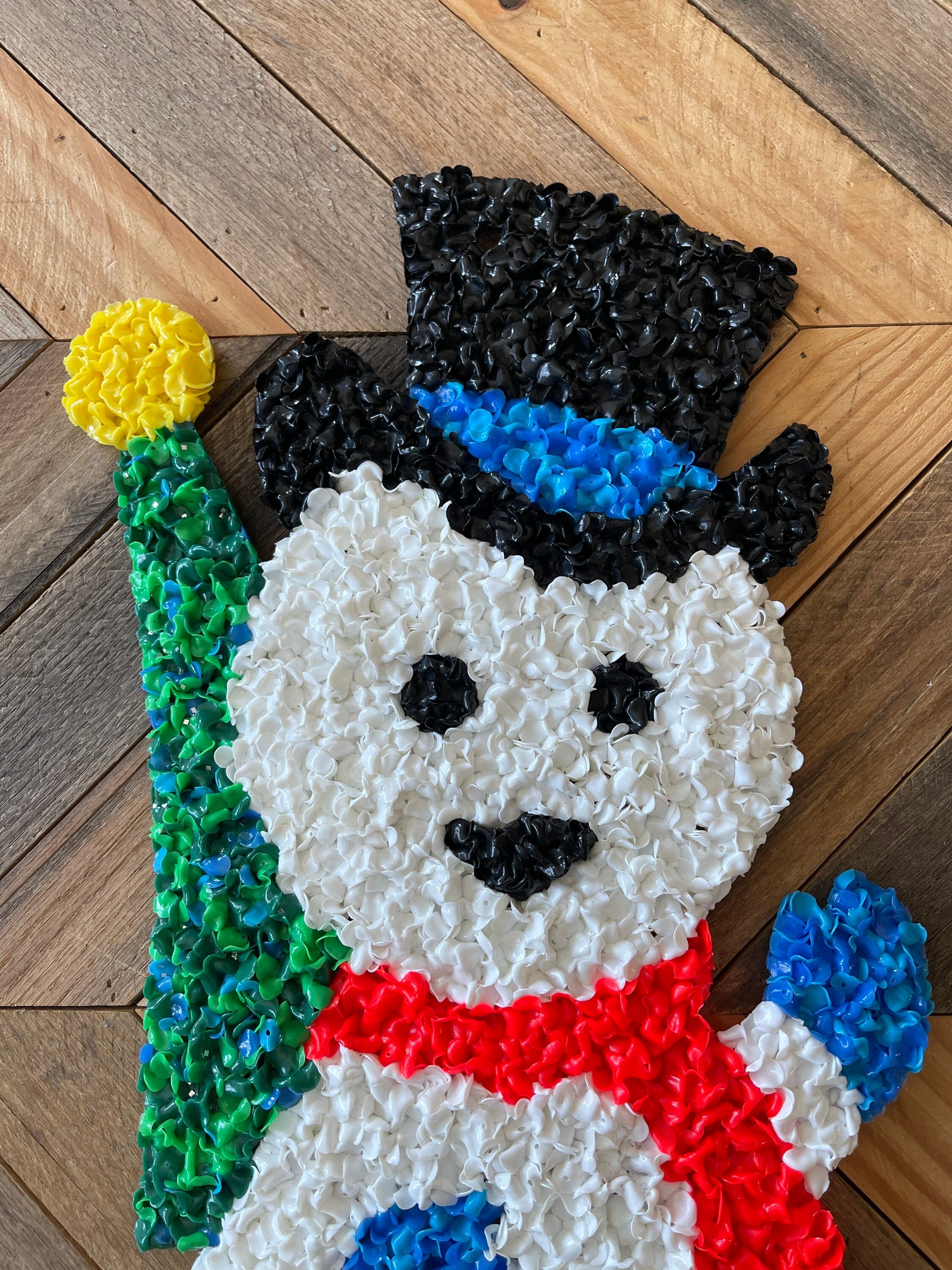 Snowman Popcorn Vintage Melted Plastic Popcorn Vintage Door - Etsy