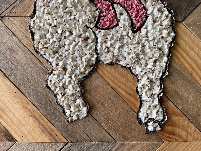 Lamb Popcorn Decoration, Popcorn Lamb, Vintage Door Decorations, Melted ...