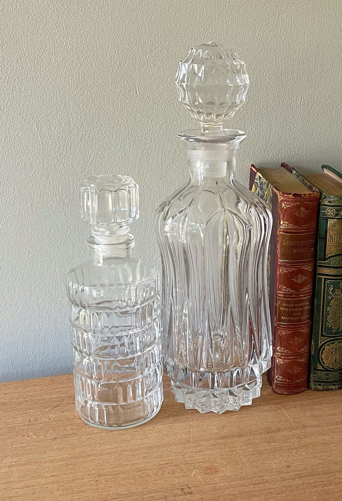 Vintage Glass Decanters, Glass Decanter With Stopper, Glass Decanter ...