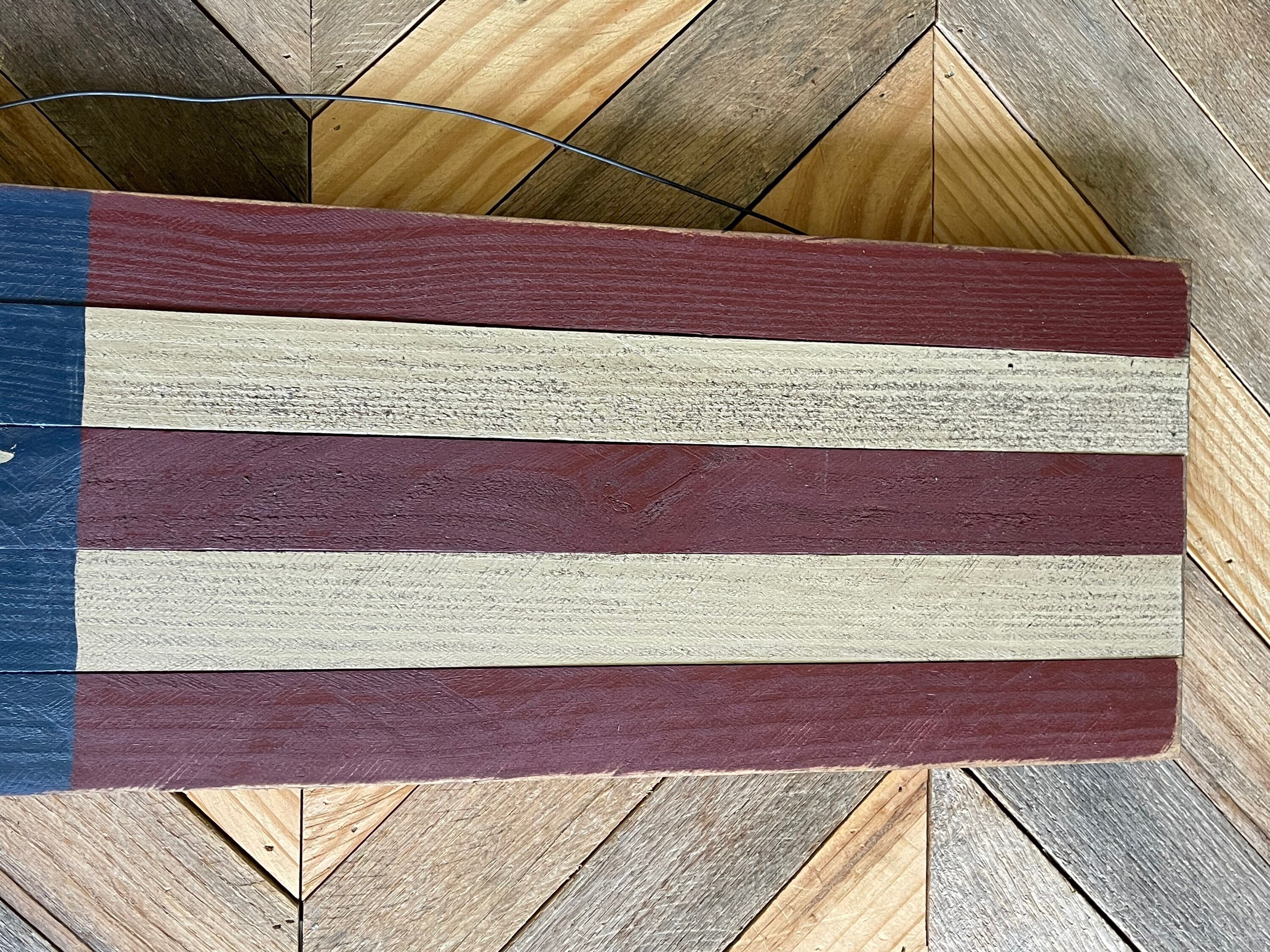 Long American Flag Wooden American Flag Rustic Flag Wooden | Etsy