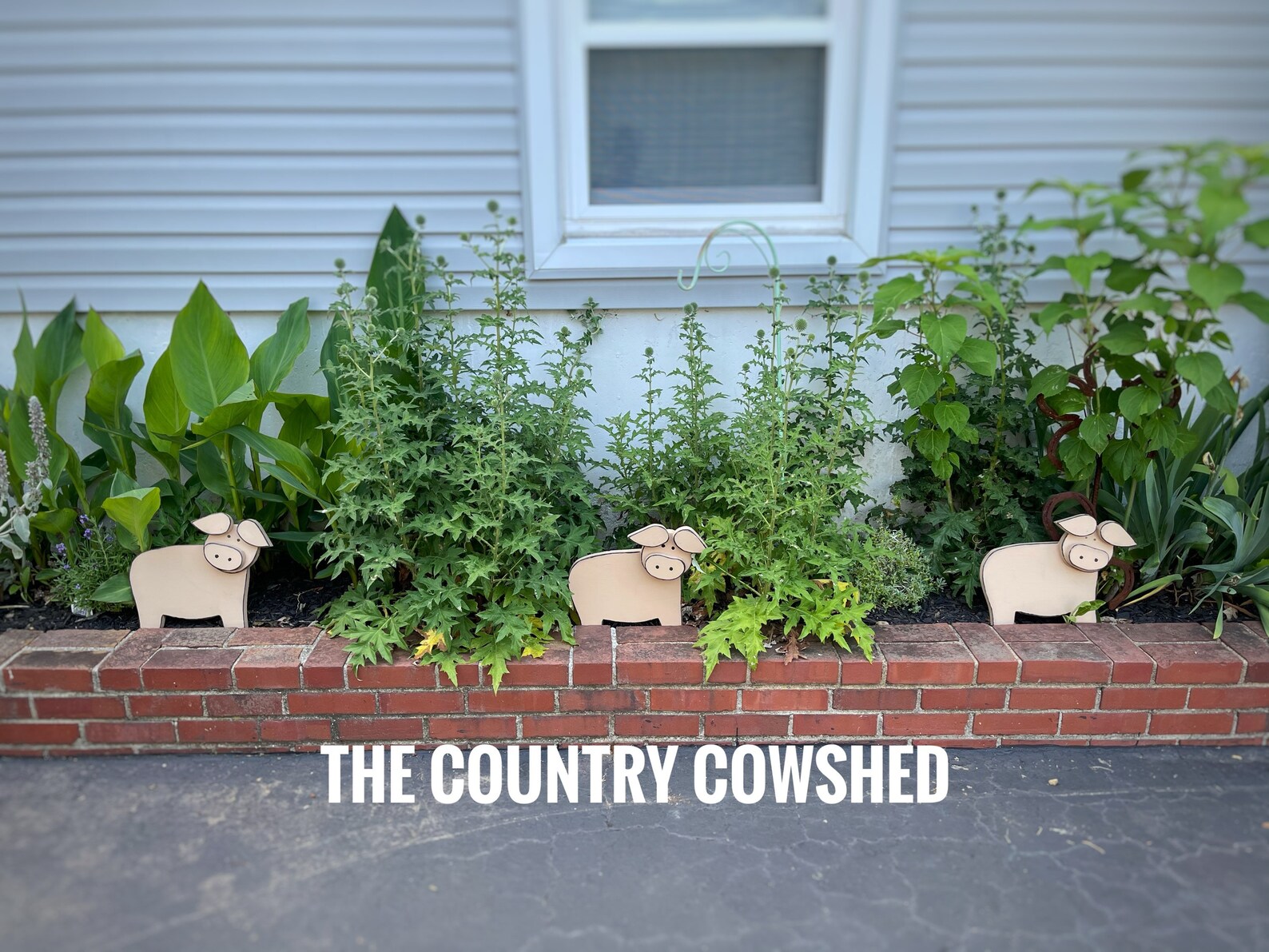 Set of 3 Pig Yard Stakes Spring Yard Stakes Wood Stakes Pig - Etsy