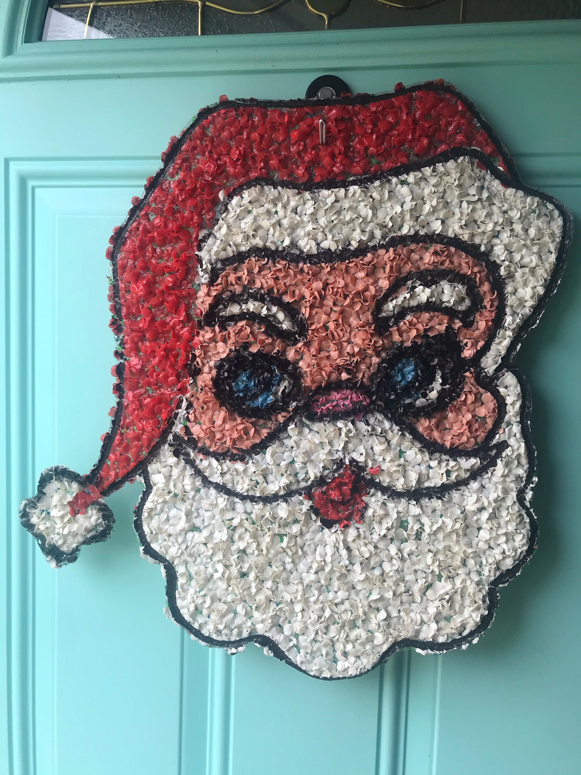 Santa Popcorn Decoration, Vintage Plastic Popcorn, Vintage Door ...